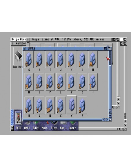 Amiga Workbench 3.9 pre-installato.